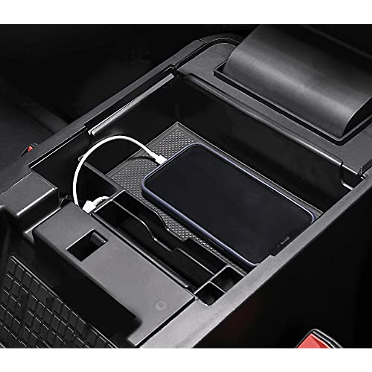 Vesul Center Console Organizer Storage Tray Compatible with Ford Explorer 2020 2021 2022 2023 2024 Armrest Box ABS Tray Insert Organizer Glove Pallet
