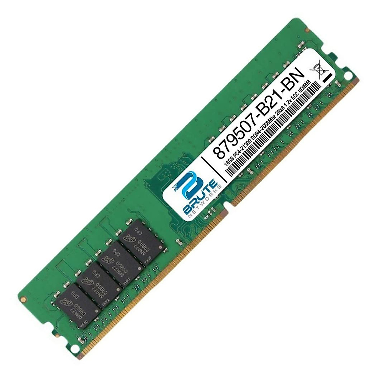 Brute Networks 879507-B21-BN - 16GB DDR4-2666MHz 2Rx8 ECC UDIMM (Compatible with OEM PN# 879507-B21)