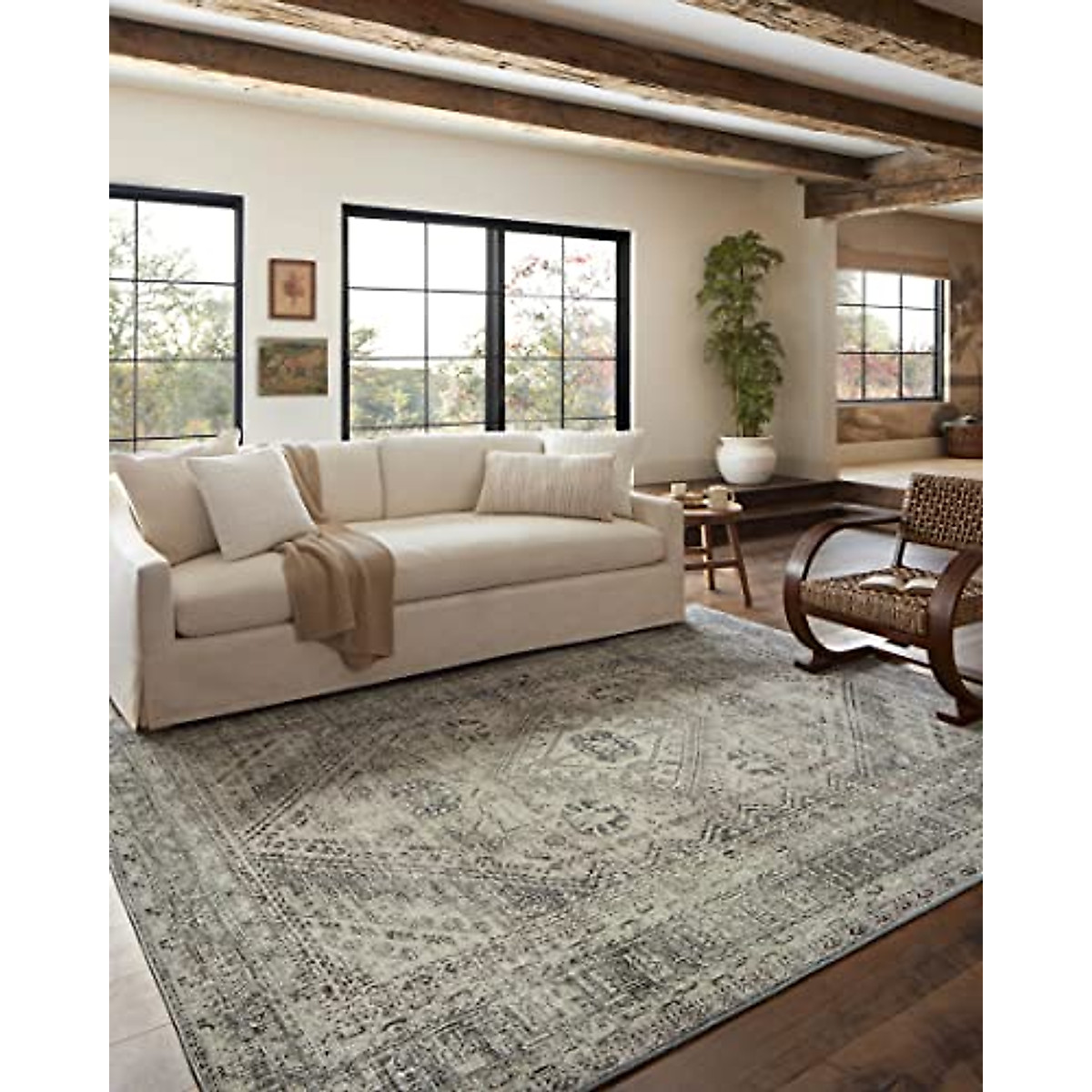 Loloi Magnolia Home by Joanna Gaines x Sinclair Natural/Sage 7'-6" x 9'-6" Area Rug