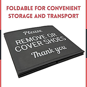 RE GOODS Shoe Covers Box | Disposable Shoe Bootie Holder For Realtor Listings and Open Houses | Please Cover or Remove Shoes Bin | Shoe Bootie Box