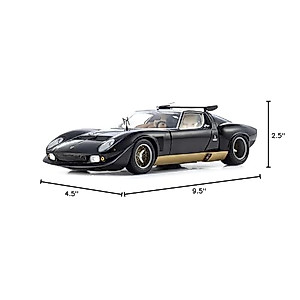 Lambo Miura SVR Black and Gold 1/18 Diecast Model Car 08319 BKG