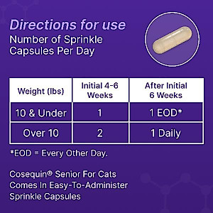 Nutramax Cosequin Senior Joint Health Supplement for Cats, 60 Sprinkle Capsules