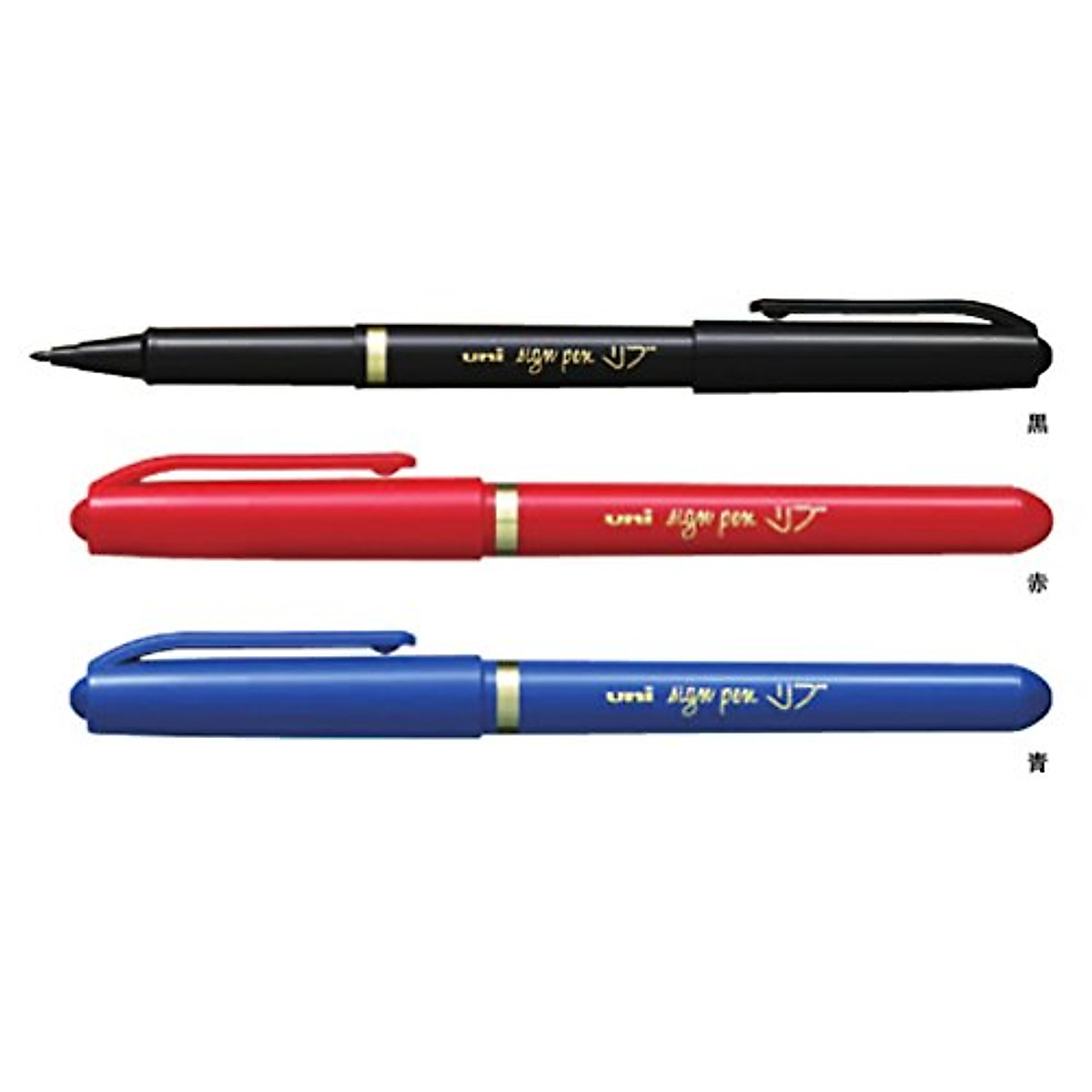 三菱鉛筆 Mitsubishi Pencil MYT7.24 Water-Based Pen, Rib, Fine Point, Black, 10 Pens