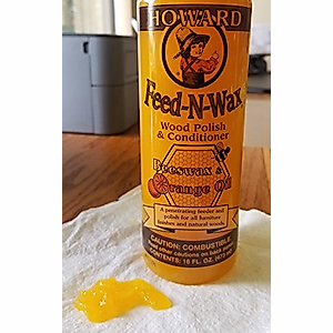 Howard Feed-N-Wax Wood Polish and Conditioner, 16-Ounce