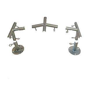 Canopy Extension Fittings/Middle Pieces for Low Peak Connectors with 102 Degree Angle (Choose Size) (Connects 1-5/8" Pipe)