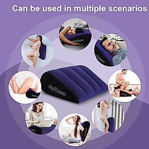 Sex Toys Adult Toys Pillow Position Cushion Triangle Inflatable Ramp Furniture Couples Toy Positioning for Deeper Position Support Pillow Men Women for Couples