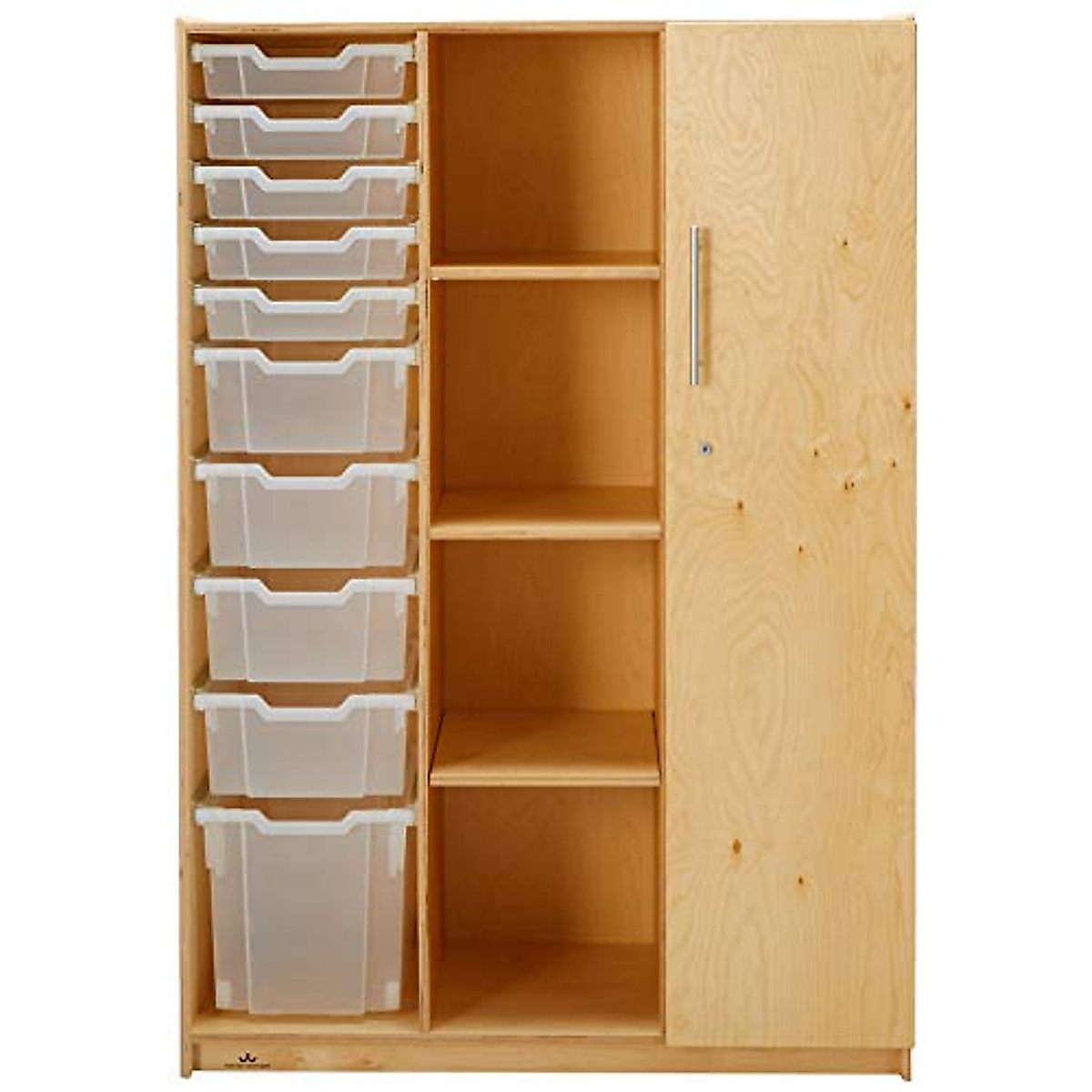 Whitney Brothers Teachers Wardrobe W/Trays & Locking Door, 18.5x40.5x58.75