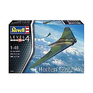 Revell 03859 Horten Go229 A-1 Model Kit 1:48 Scale, Unvarnished