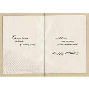 Embossed Beach, Fence and Seagulls: Husband - Designer Greetings Birthday Card