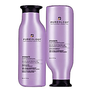 Pureology Hydrate Moisturizing Shampoo | For Medium to Thick Dry, Color Treated Hair | Sulfate-Free | Vegan
