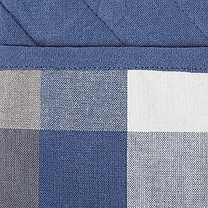 DII Tri-Color Check Collection Kitchen, Potholder Set, French Blue, 2 Piece