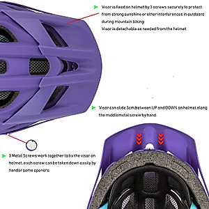 Kids Bike Helmet, SIFVO Kids Helmet 6+ Boys and Girls Bike Helmet with Visor, Bike Helmets for Kids Youth Bike Helmet Kids Mountain Bike Helmet Lightweight and Adjustable 52-58cm