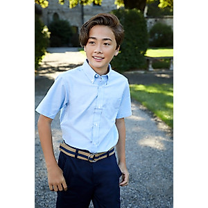 French Toast Boys' Big Pull-on Relaxed Fit School Uniform Pant (Standard & Husky), Navy, 8