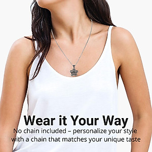 Shop LC 925 Sterling Silver Flower Pendant - Floral Filigree Pendant Necklaces For Women Costume Jewelry for Women Birthday Gifts for Women