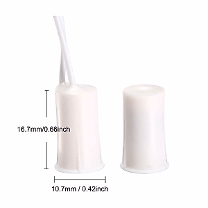 PEN RC-33 NC Recessed Wired Security Window Door Contact Sensor Alarm Magnetic Reed Switch White - (6 Sets)