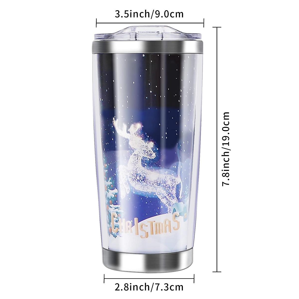 Olerd 20oz Photo Stainless Steel Tumbler, DIY Personalized Cups, 600ML Double Wall DIY Photo Coffee Mug with Lid for Ice & Hot Drink, Halloween Christmas Gifts for Men and Women