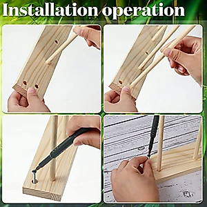 Bamboo Wall Mounted Boot Rack Organizer Tall Boots Shoe Organizer Stand Alone Boot Holder 6 Pairs Tall Boots Inverter Holder, Store Tall Knee High for Hiking, Riding, Rain or Work Boots in Closets