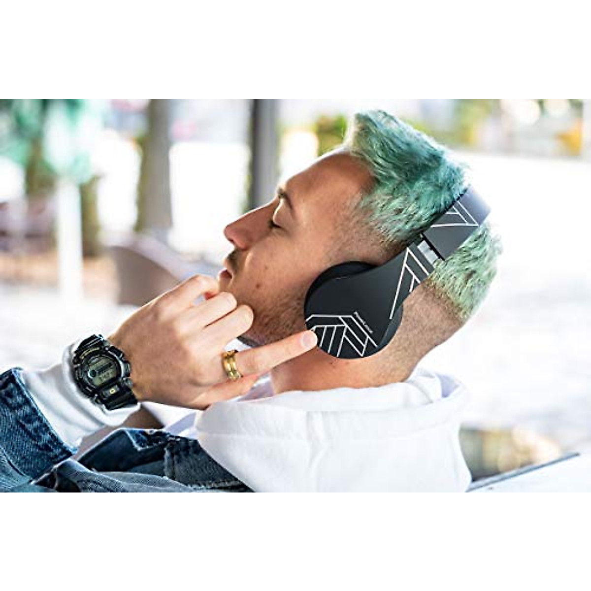 PowerLocus Rose Gold Bluetooth Headphones with Black/Silver Bluetooth Headphones