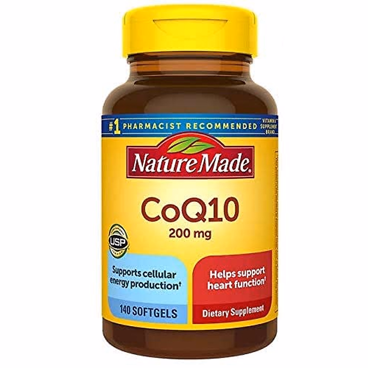 Nature Made Coq10 200 Mg, Naturally Orange, Value Size,140 Count Softgels