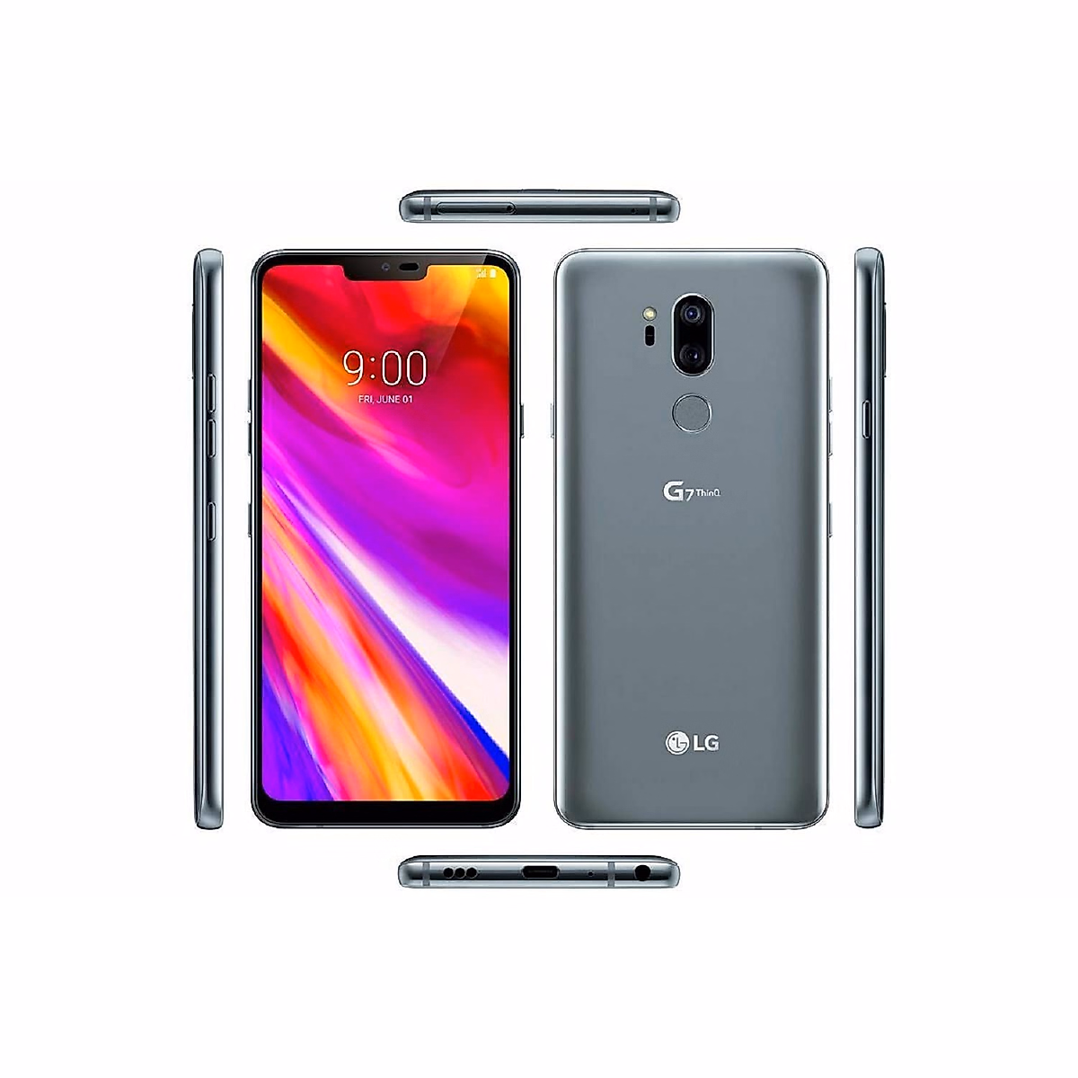 LG G7 ThinQ G710 64GB Unlocked GSM Phone w/Dual 16MP Camera's - New Platinum Gray (Renewed)