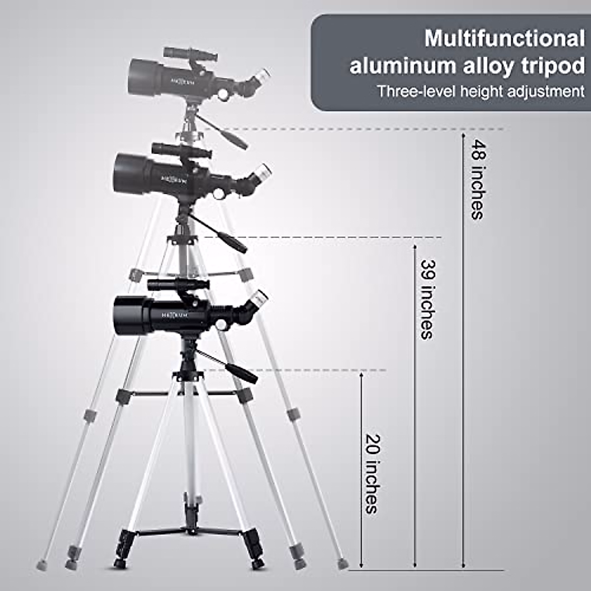 Telescope for Kids & Adults - 70mm Aperture 500mm AZ Mount Fully Multi-Coated Optics Astronomical refracting Portable Telescopes, with Tripod Phone Adapter, Carrying Bag, Remote Control
