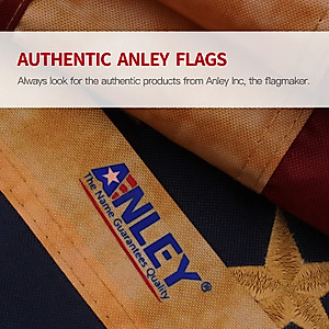 ANLEY Vintage Style Tea Stained Betsy Ross Flag 3x5 Foot Nylon - Embroidered Stars and Sewn Stripes - 4 Rows of Lock Stitching - Antiqued Early USA Banner Flags with Brass Grommets 3 X 5 Ft