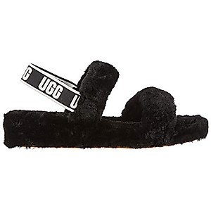 UGG Women's Oh Yeah Slipper, Black, 10