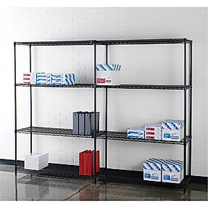 Lorell Industrial Wire Shelving Shelf, 1.6" x 48" x 24", Black