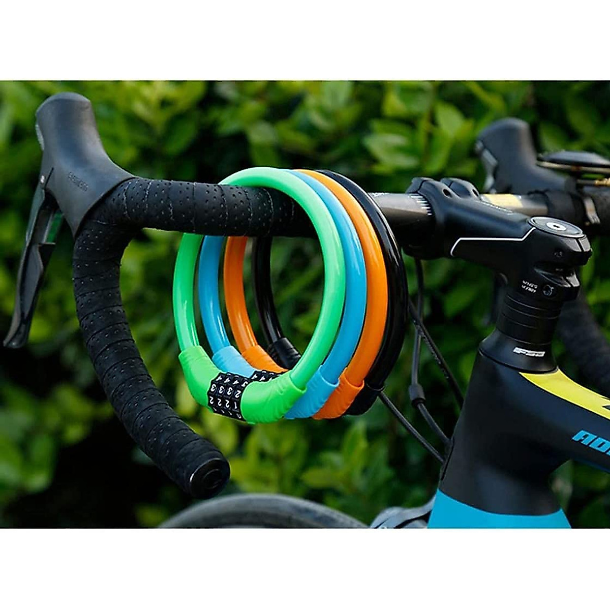 Bicycle Locks Heavy Duty Anti Theft Bike Lock Bike Lock Cable Combination Bicycle Lock 4 Digit Resettable Bicycle Cable Lock for Road Mountain Bike Motorcycle Scooters (Color : Blue)