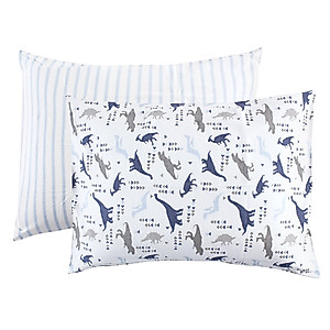 Touched by Nature Unisex Baby and Toddler Organic Cotton Toddler Pillowcase, Dino, One Size