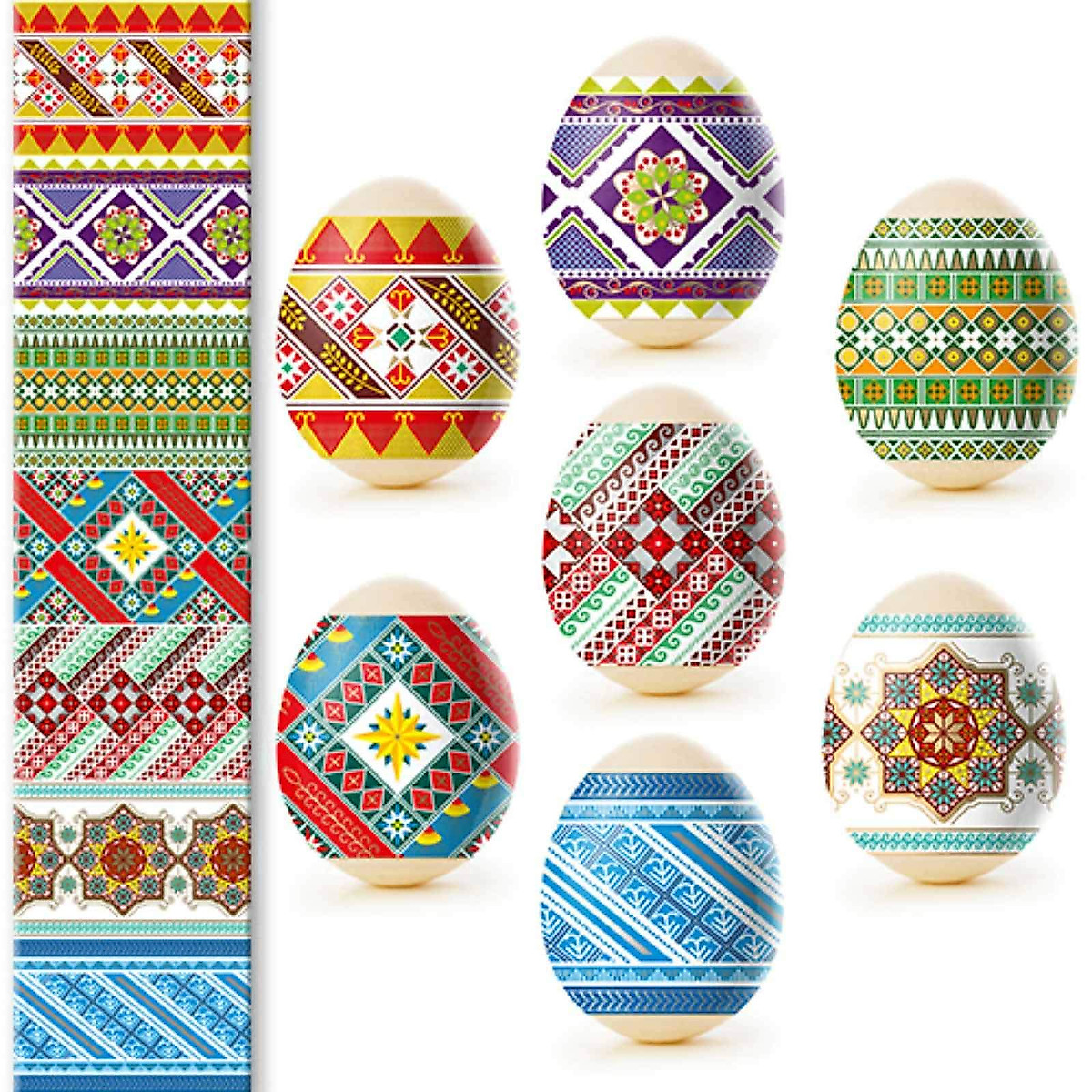 Lot of 5 Egg Wrap - Easter Egg Sleeves - Easter Egg Wrappers - Easter Egg Shrink Wrappers - Russian Easter Egg Wraps - Ukrainian Easter Eggs - Pysanky Egg Decorations - Orthodox Easter Egg Arounds