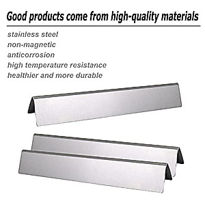 Zemibi Grill Flavorizer Bars for Weber Summit 400 Series, Summit E/S 440/450/460/470, 8 PC Stainless Steel Gas Replacement Parts for Weber 67668 Grill Models, 18" x 1.6" x 1.2"
