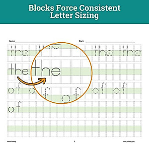 Channie’s Practice Handwriting & Printing Paper Workbook One Page A Day, 250 Pages Front & Back, 125 Sheets, Grades PreK – 1st, Size 8.5” x 11” Summer School, Summer Bridge