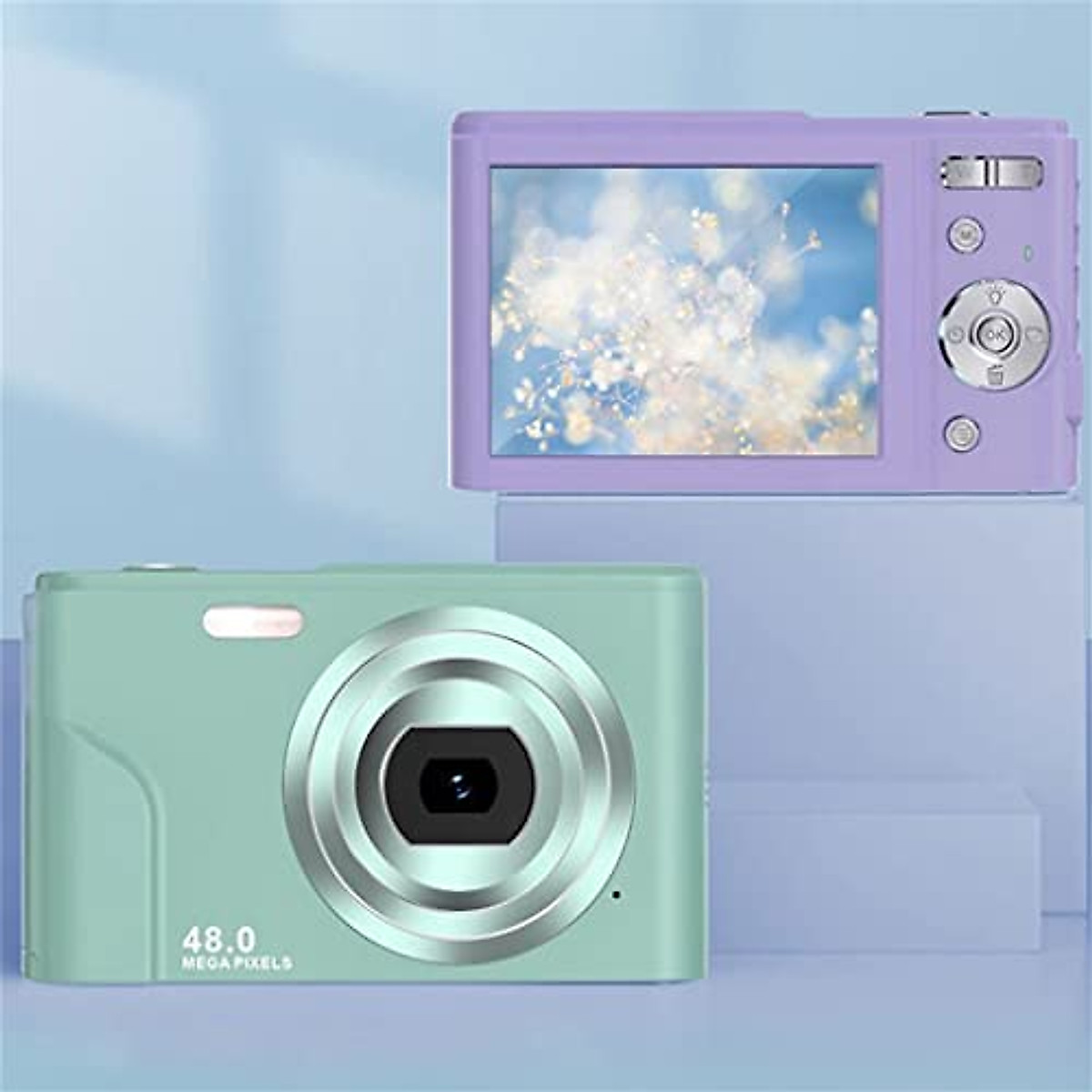 MEENE Digital Camera 48MP 2.4 Inch LCD Video Blog Camera 16X Zoom Kids Camera Student Camera Card Camera (Color : Purple)