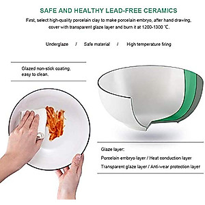 Ceramic Salad Soup Bowl, 60 Oz Large Stackable White Porcelain Cereal Pho Serving Pasta Bowl Sets, 3 Pack Microwavable Heat and Cold Resistant Porcelain Ceramic Bowls- Ideal for Home and Restaurant