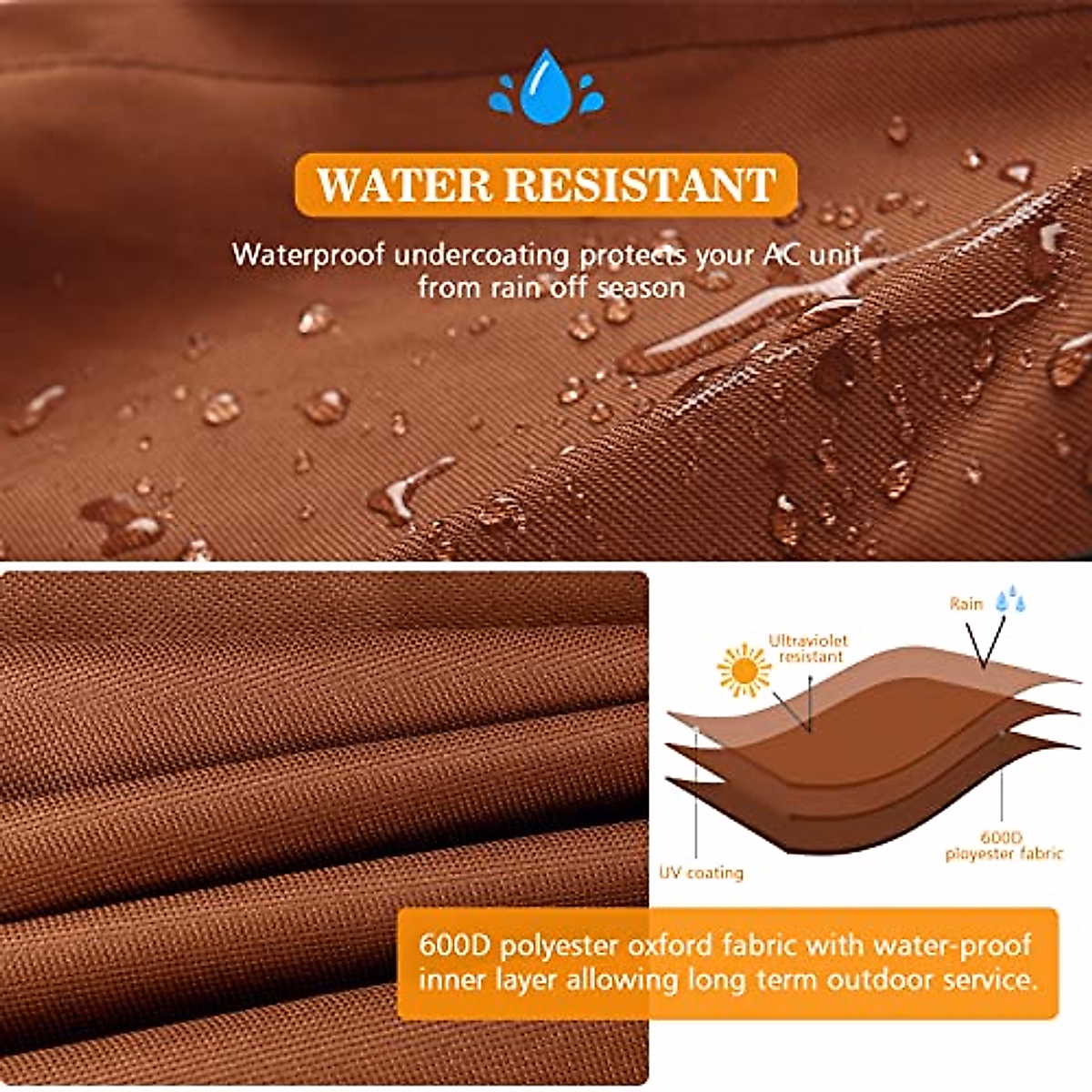 COSFLY Air Conditioner Cover for Outside Units, AC Covers for Outdoor Heavy Duty -Square Fits up to 38 x 38 x 40 Inches