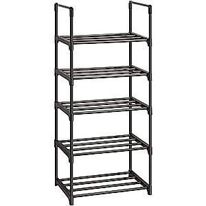 OYREL Sturdy Metal Shoe Rack Organizer,Narrow Shoe Racks for Closets, Shoe Stand,Shoe Shelf