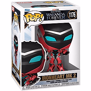 POP Marvel: Black Panther: Wakanda Forever - Ironheart MK 2 Funko Vinyl Figure (Bundled with Compatible Box Protector Case), Multicolored, 3.75 inches