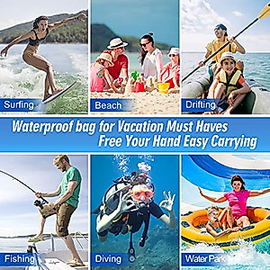 Extra Large Waterproof Phone Pouch, 2 Pcs IPX8 Universal Water Proof Phone Case for iPhone Samsung Galaxy, Plastic Cell Phone Dry Bag with Half-Height Pocket & Card Pocket, Up to 10.5"