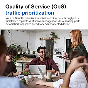 Linksys LGS124P 24 Port Gigabit Unmanaged Network PoE Switch with 12 PoE+ Ports @ 120W for Business, Office, IP Surveillance - Ethernet Switch Hub with Metal Housing