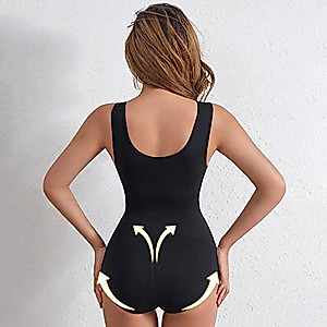 Zip up Romper for Women 2 Piece Lounge Set Women Workout Denim Flare Leggings Short Length Jumpsuits for Tall Women Backless Strappy Orange Jumpsuit Women Shape wear for a Dress Tummy Control