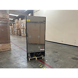 Commercial Refrigerator Glass 2-Door Slim Merchandiser Display Cooler Case Fridge NSF, Bottom-Mounted, 36 inches width, capacity 18 cuft 110V, Restaurant Kitchen Cafe LGS-650W