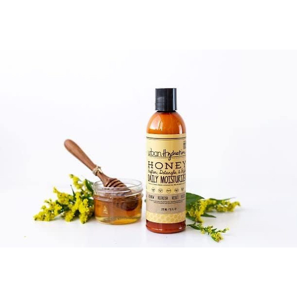 Urban Hydration Honey Health and Repair Daily Hair Moisturizer and Detangler Duo Pack | Sulfate, Paraben Free, Detangles, Prevents Breakage, Tames Frizz, and Repairs Damage for Smooth and Shiny Hair