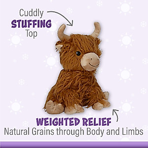1i4 Group Warm Pals - Highland Cow - Cozy Lavender Scented Plush Toys - Stuffed Animal - Coolable Bedtime Comfort Plushie