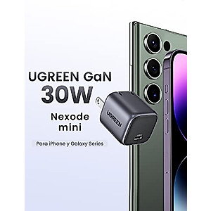 UGREEN 30W USB C Charger, Nexode Foldable PPS Compact GaN Wall Charger Block Power Adapter Compatible with Samsung Galaxy S23 Ultra/S22, iPhone 14/13 Pro Max, Google Pixel 7 Pro, MacBook Air, iPad