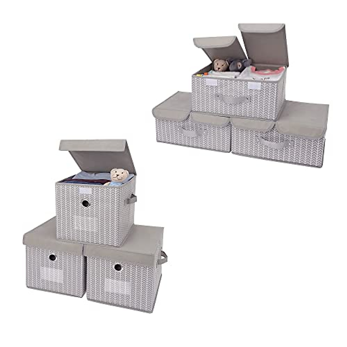 GRANNY SAYS Bundle of 3-Pack Storage Cubes for Closet & 3-Pack Small Storage Bins