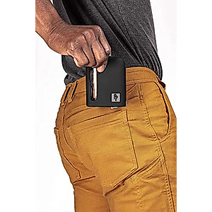 Ragproper Modern Glass Hip Flask - Glass Flask Bottle with Caps for Liquor & Spirits, Durable Liquor Glass Flask with Cork Lids, Pour Funnel, Black Silicone Flask Sleeve, Single Shot 100ml