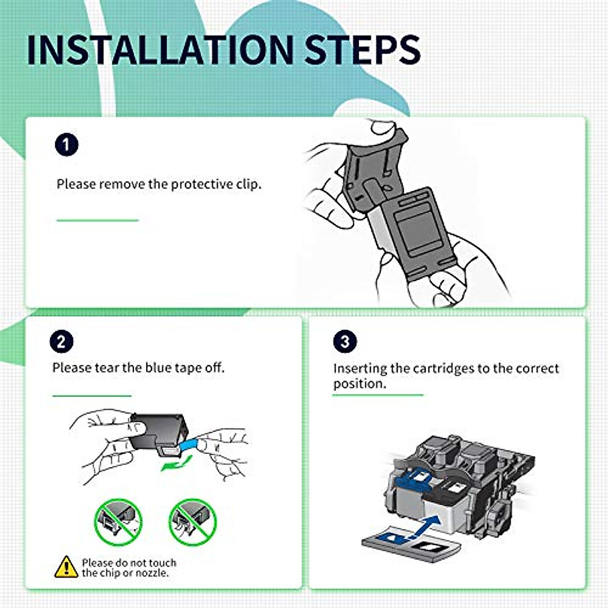 Inkworld Remanufactured 63XL Replacement for HP 63 Ink Cartridge Combo Pack for Envy 4520 3634 OfficeJet 3830 5252 4650 5258 4655 4652 5255 DeskJet 3636 1111 3630 1112 Printers (1 Black 1 Color)
