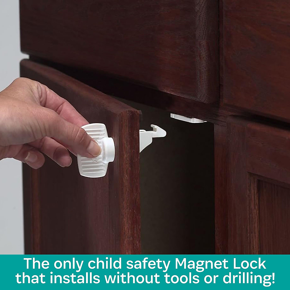 Kidco Magnet Lock Set - 4 Pack Magnetic Locks for Child Protection
