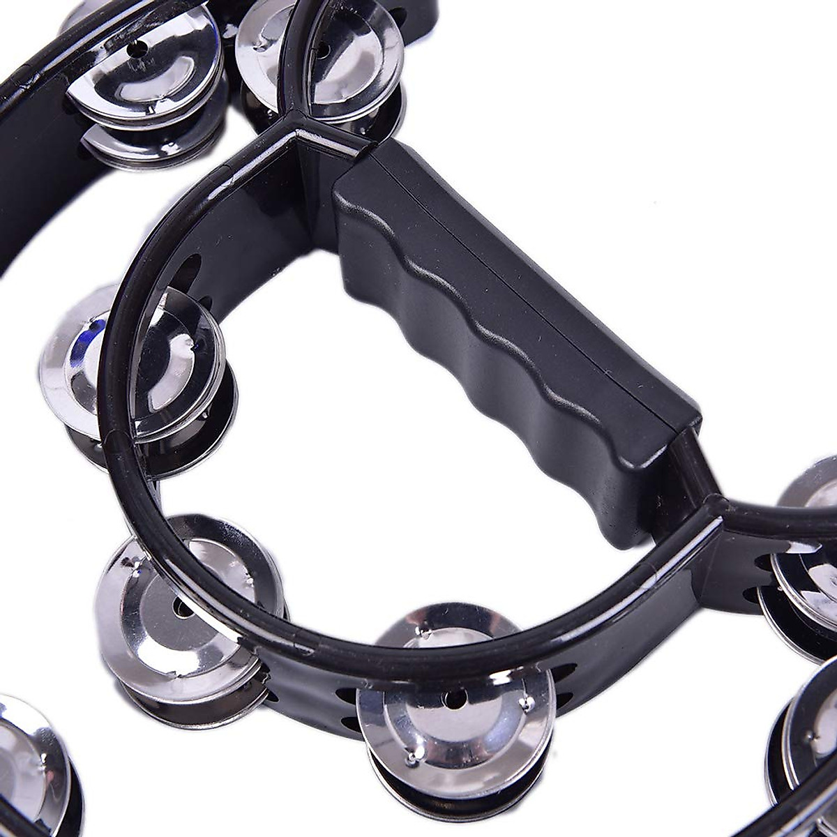 kekafu Double Row Tambourine for Adult,Musical Tambourine Metal Jingles Hand Held Percussion Tambourine Drum for Adults, Church, KTV, Party